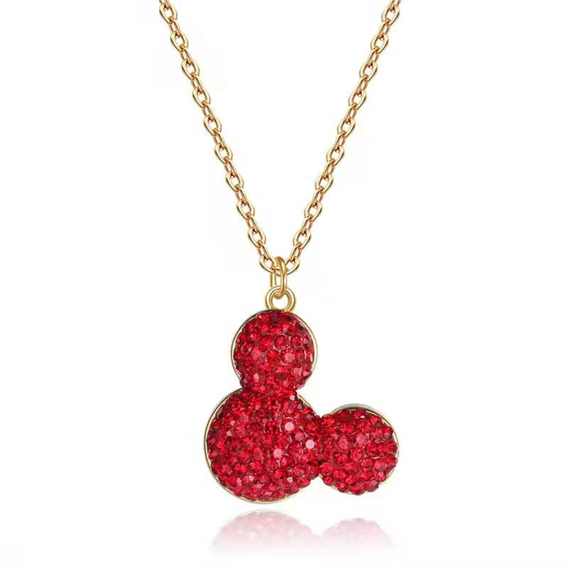 Rode Mickey Mouse-ketting voor meisjes • Kleine Piraten